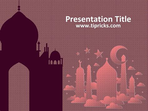 Purple Mosque Powerpoint Template Powerpoint Templates Powerpoint