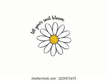 Daisy Flower Vector Hand Drawn Design Stock Vector Royalty Free