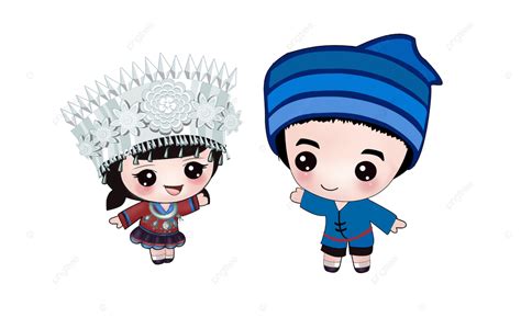 Hand Drawn Cartoon Characters Of Ethnic Minorities Hand Clipart