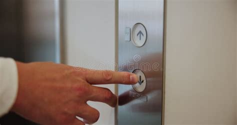 Hand Pressing Floor Button In Elevator Close Up Service Lift Stock Video Video Of Button