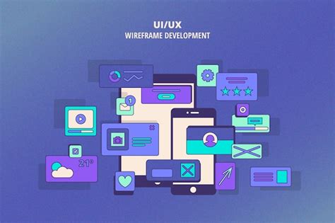 선형 평면 Uiux 배경 무료 벡터