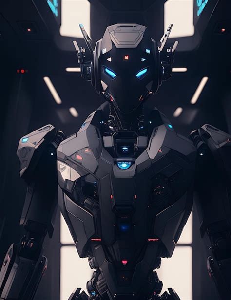 Premium Ai Image 3d Rendering Humanoid Robot In Futuristic Space Futuristic Technology Concept