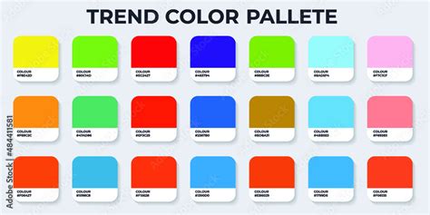 Color Pantone Trend Colour Guide Palette Catalog Samples In Rgb Hex