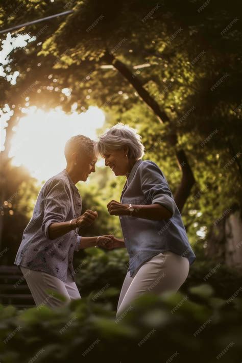 Ilustración Generativa De Ia De Una Feliz Pareja De Lesbianas