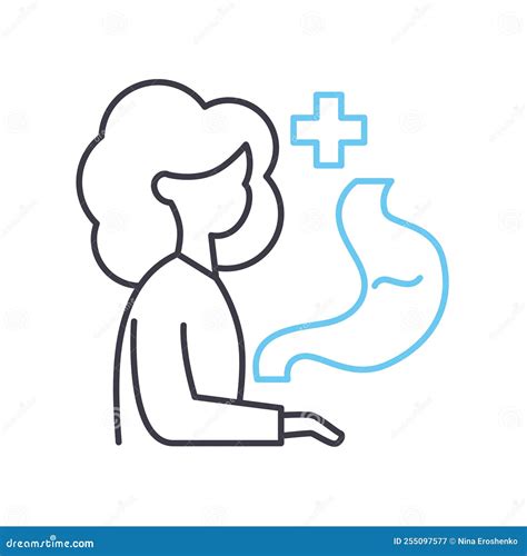 Gastroenterologist Line Icon Outline Symbol Vector Illustration