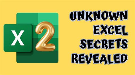 Excel Secrets 2 Unknown Tricks Microsoft Microsoftexcel Tutorial