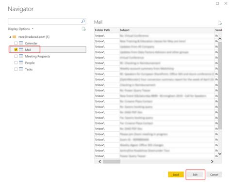 import email attachments directly into a power bi report using power