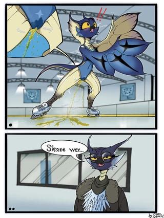 Total Loss Of Control In A Figure Skating Onesie Rfurryomorashi