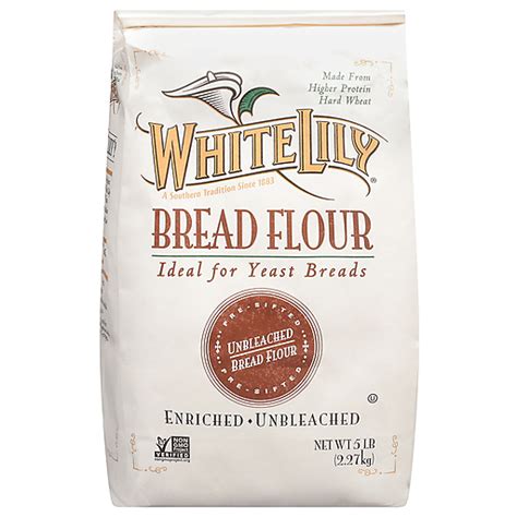 White Lily Bread Flour Unbleached Enriched 5 Lb Flour And Meals