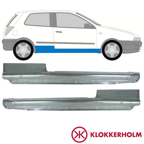 Opravný plech prahu na Fiat Bravo 1995 2001 Levá Pravá Sada 10987