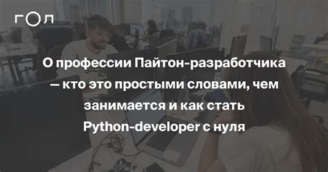 Профессия Python разработчик кто это и чем занимается обучение с