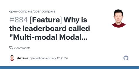 Feature Why Is The Leaderboard Called Multi Modal Modal Leaderboard