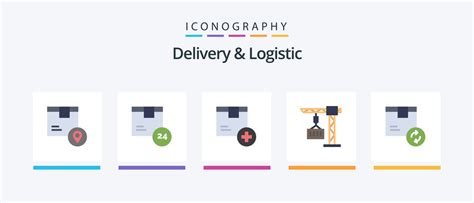 Paquete De Iconos De 5 Planos De Entrega Y Logística Que Incluye La