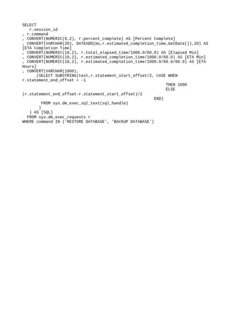 Check Backup Restore Progress Pdf