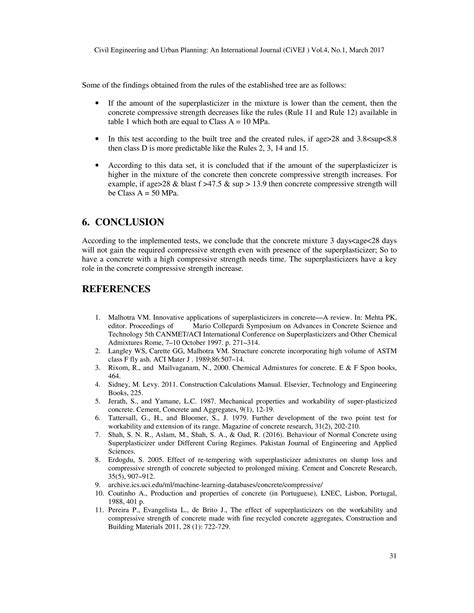 Evaluation Of The Superplasticizer Effect On The Concrete Compressive Strength Using The Tree