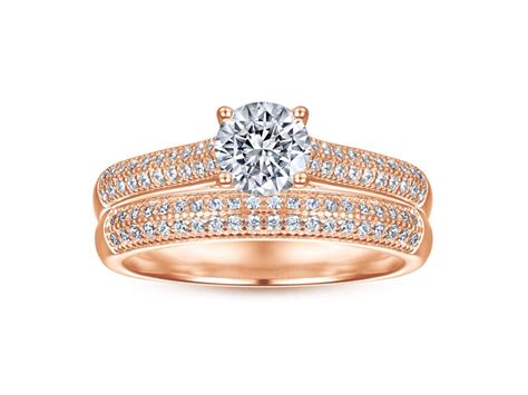 Dva elegantní stříbrné prstýnky ROSE GOLD - LUNICA.cz