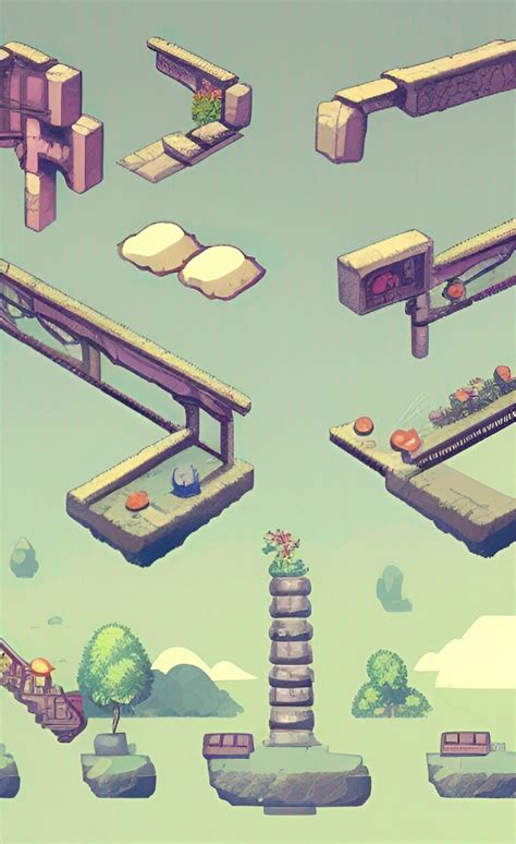 Artstation Assets For Side Scrolling Platformer Game Minimalist 18640  Wombo Art Pack