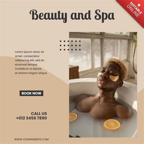 Amazing Two Tone Beige Advertising Social Media Post Design Template