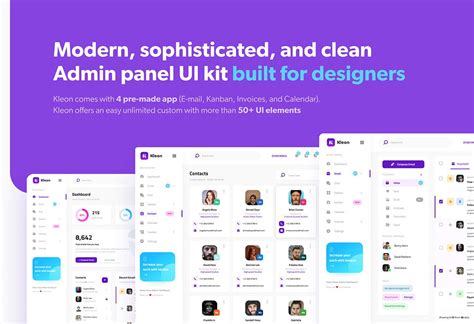 Kleon Clean Admin Panel Dashboard UI Template Behance