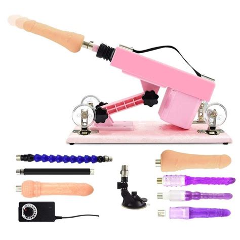 Powerful Sex Machine Gun With 8pcs Dildo Attachment Pink Sex Machine