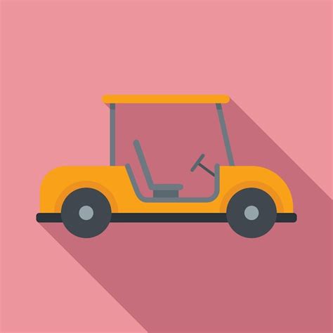 Premium Vector Golf Cart Club Icon Flat Illustration Of Golf Cart