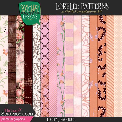 Lorelei Patterns By Rachel Martin 🍂 Graphics Kit Digitalscrapbook
