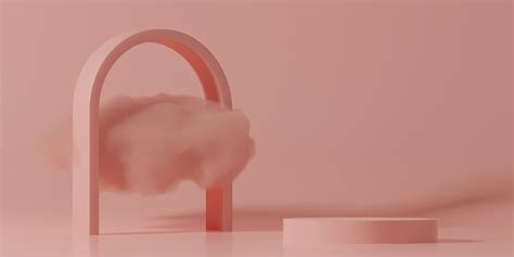 3d 구름 진정 산호 연단 또는 포장 프리젠테이션 및 화장품을 위한 무대 모형 스탠드 제품 장면 배경입니다 3d 연단 무대 그림 0명에 대한 스톡 사진 및 기타 이미지