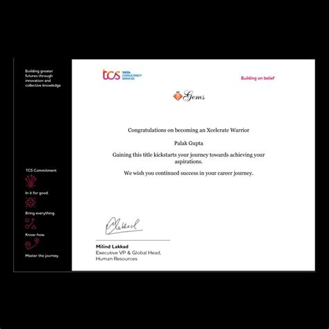 Palak Gupta On Linkedin Tcs Tcser Tcsgems