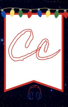 TV Show Themed Cursive Alphabet Line Red And White With 80s Clip Art