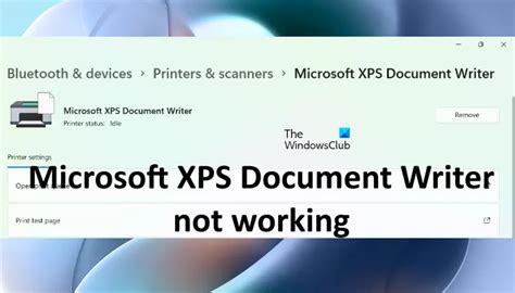 Fix Microsoft Xps Document Writer Not Working Artofit