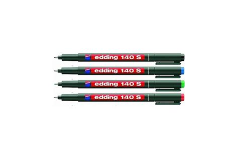 Набор маркеров для пленок и ПВХ EDDING E-140 permanent 0.3мм черный ...