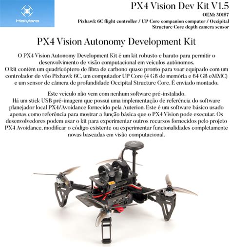 Holybro Px4 Vision Dev Kit V1 5 L Drone Pré Montado L Desenvolvimento