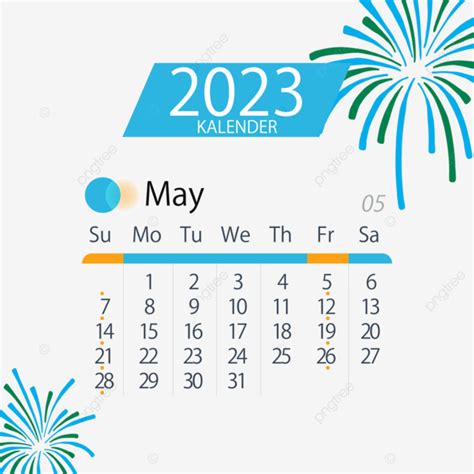 2023년 5월 달력 꽃 꽃 블루 2023 일력 꽃들 Png 일러스트 및 벡터 에 대한 무료 다운로드 Pngtree
