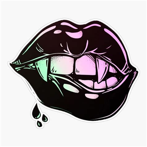 Maneki Vampire Bite And Kiss Sticker Phone Decal Water Bottle Stickers