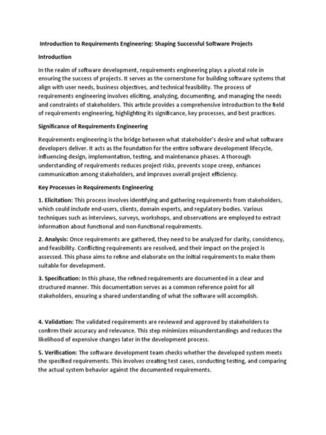 Requirements Engineering Pdf