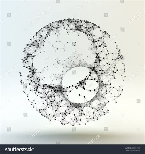 Connection Structure Wireframe Vector Illustration Stock Vector Royalty Free