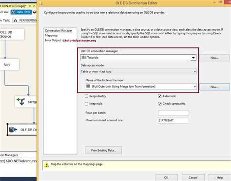Full Outer Join In Ssis