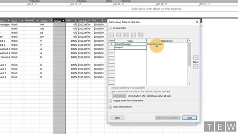 ms project 2016 tips and tricks how to add skill set to work resources