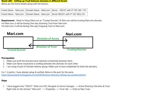 Practical Admin Active Directory Setting Up Ad Trust Between Domains