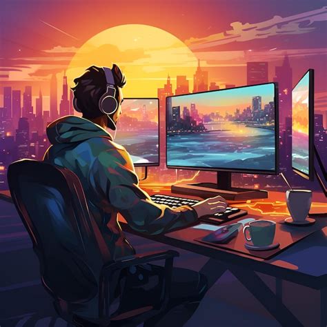 Premium Ai Image Graphic Designer Working On Computer Screen Computer