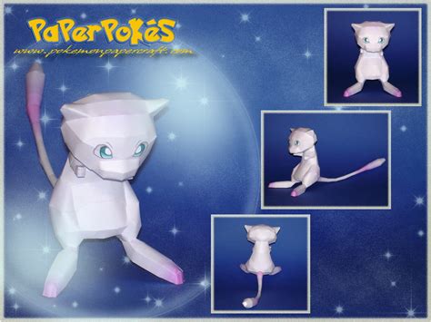 Paperpokés Pokémon Papercraft Mew Skelekittys Anniversary Model