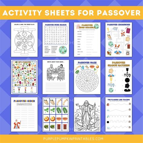 Best Printable Passover Activities Pack Puzzles And Games