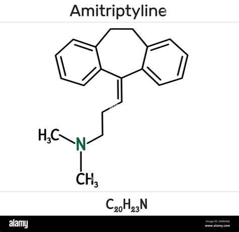 Amitriptyline C20h23n Molecule It Is Tricyclic Antidepressant Tca With