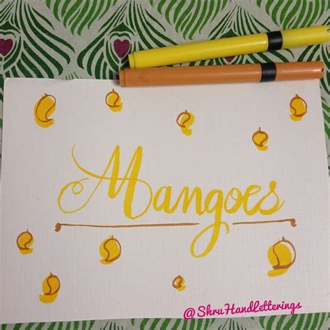 Mangoes Calligraphy Mangoes Calligraphy