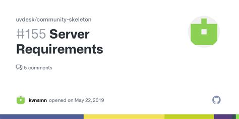 Server Requirements · Issue 155 · Uvdeskcommunity Skeleton · Github