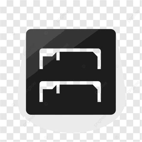 Black Icon With Two Rectangles Vector A Simplistic Black Icon Of Group