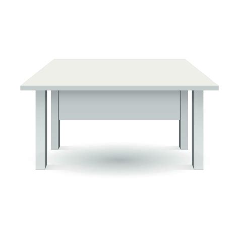 Vector D Table For Object Presentation Empty White Top Table Isolated On White Background