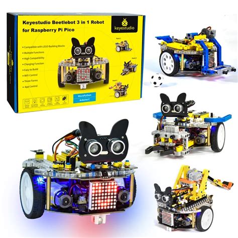 Keyestudio 3 1 Ben Beetlebot Robot Car Arduino Raspberry Pi Pico