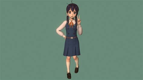 Tamako Kitashirakawa 01 Buy Royalty Free 3d Model By 3d Anime Girls