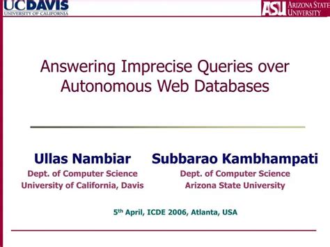 Ppt Answering Imprecise Queries Over Autonomous Web Databases Powerpoint Presentation Id1062397